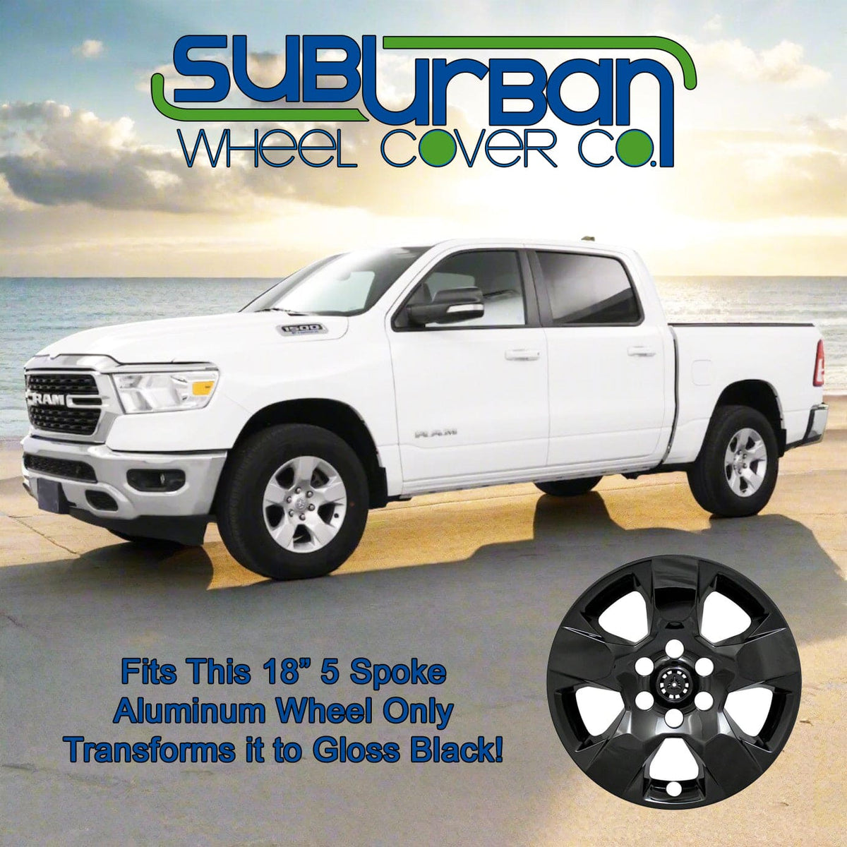 '19-24 Dodge Ram 1500 18" Black Wheel Skins | IMP-435BLK – Suburban ...