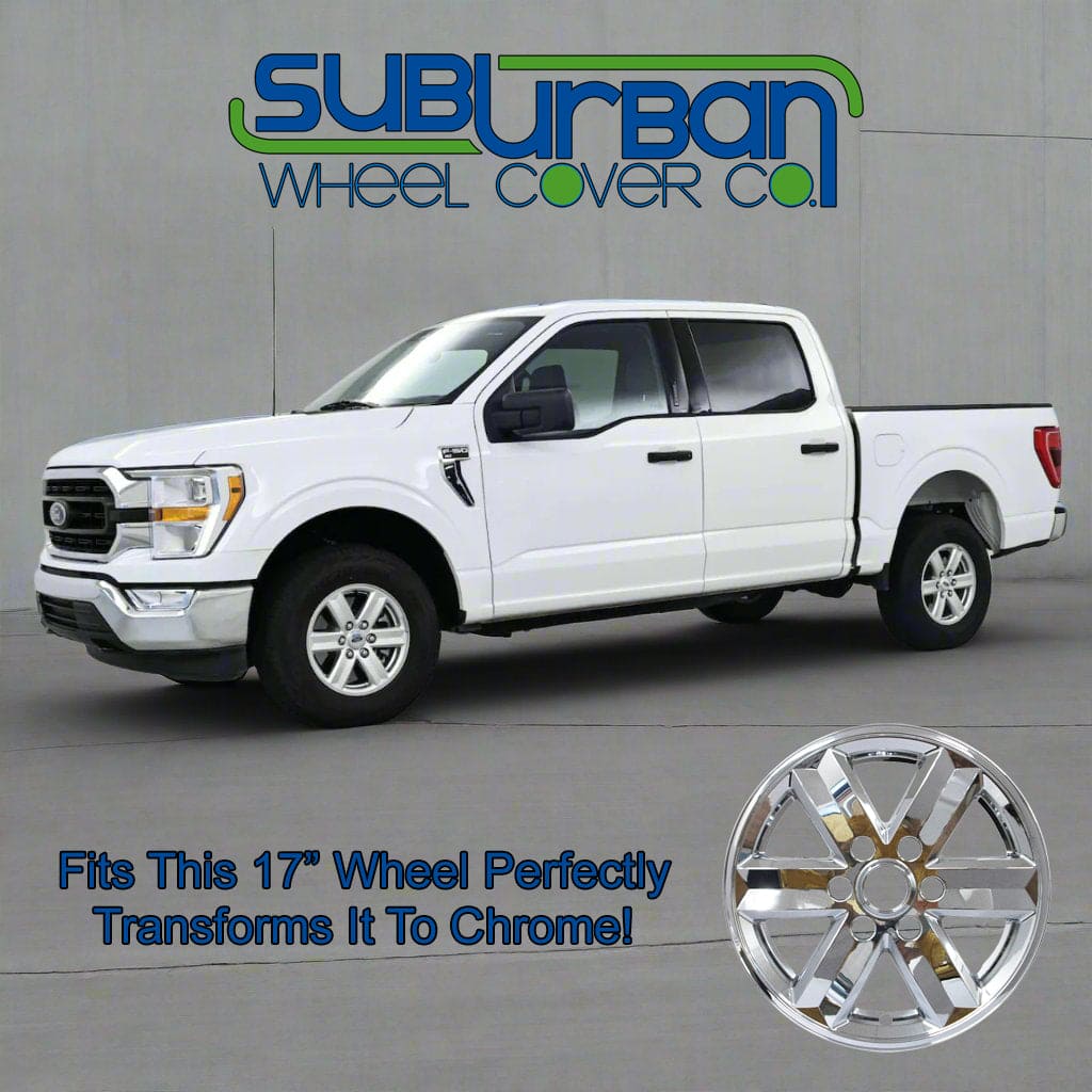 '21-25 Ford F150 XLT 17" Chrome Wheel Skins | IMP-477X – Suburban Wheel ...