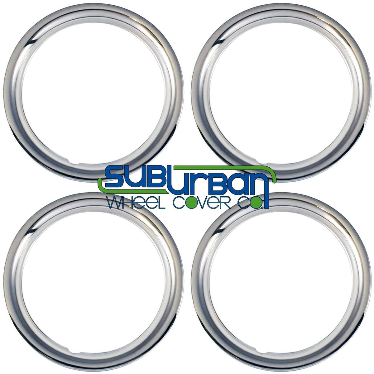 16" Cold Rolled Steel Universal Chrome Trim Rings 1-1/2" Depth | 1516C ...