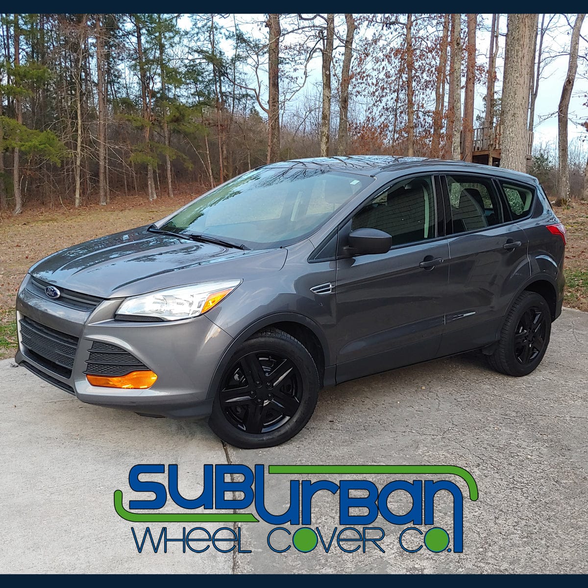 '13-16 Ford Escape S Model 17" Gloss Black Hubcaps | 431-17BLK ...