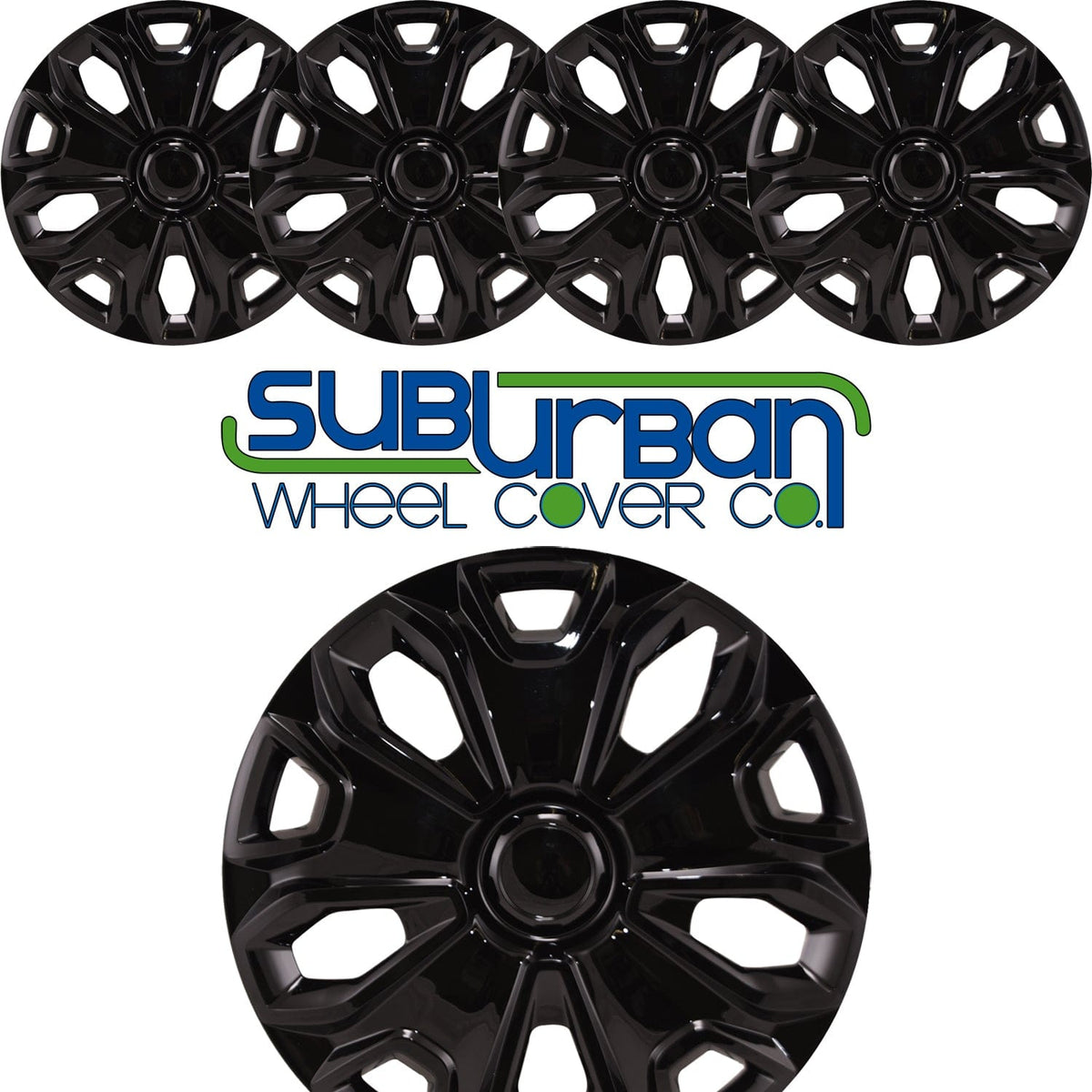 Ford Transit Van Gloss Black 16" Replacement Hubcaps | 512-16BLK ...
