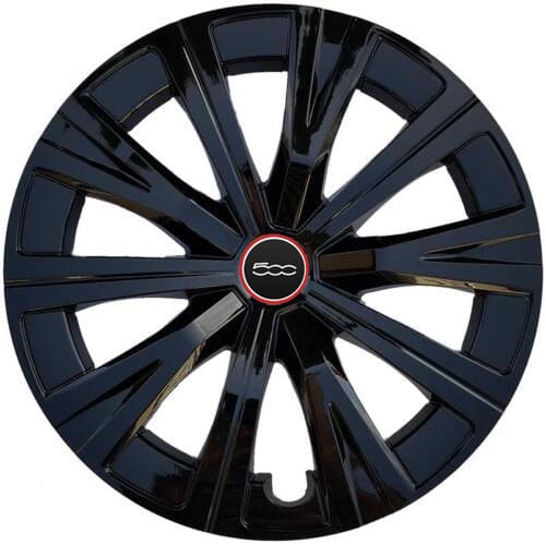 '14-17 Fiat 500 16" Black Replacement Hubcaps | 530-16BLK-500 ...