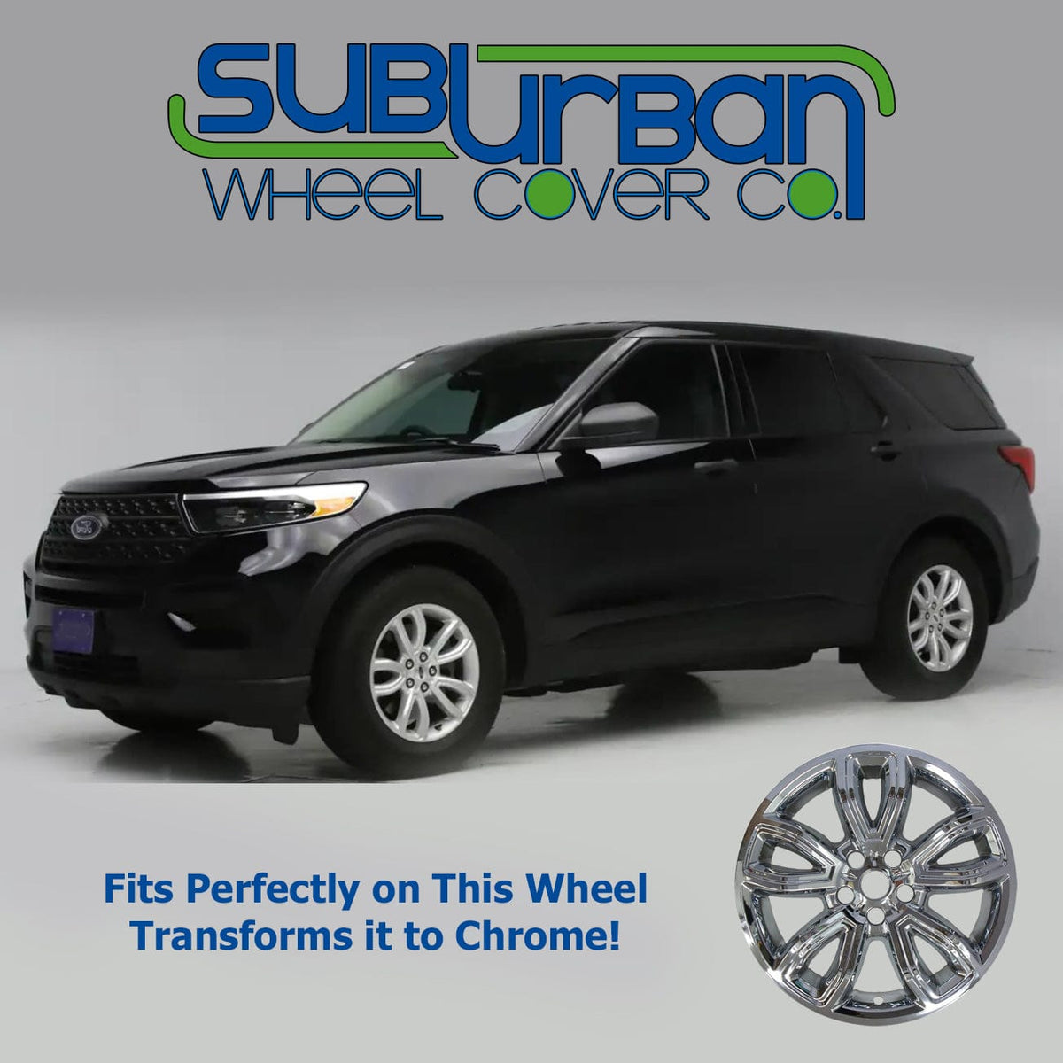 '20-21 Ford Explorer 18" Chrome Wheel Skins | 8120P-C – Suburban Wheel ...