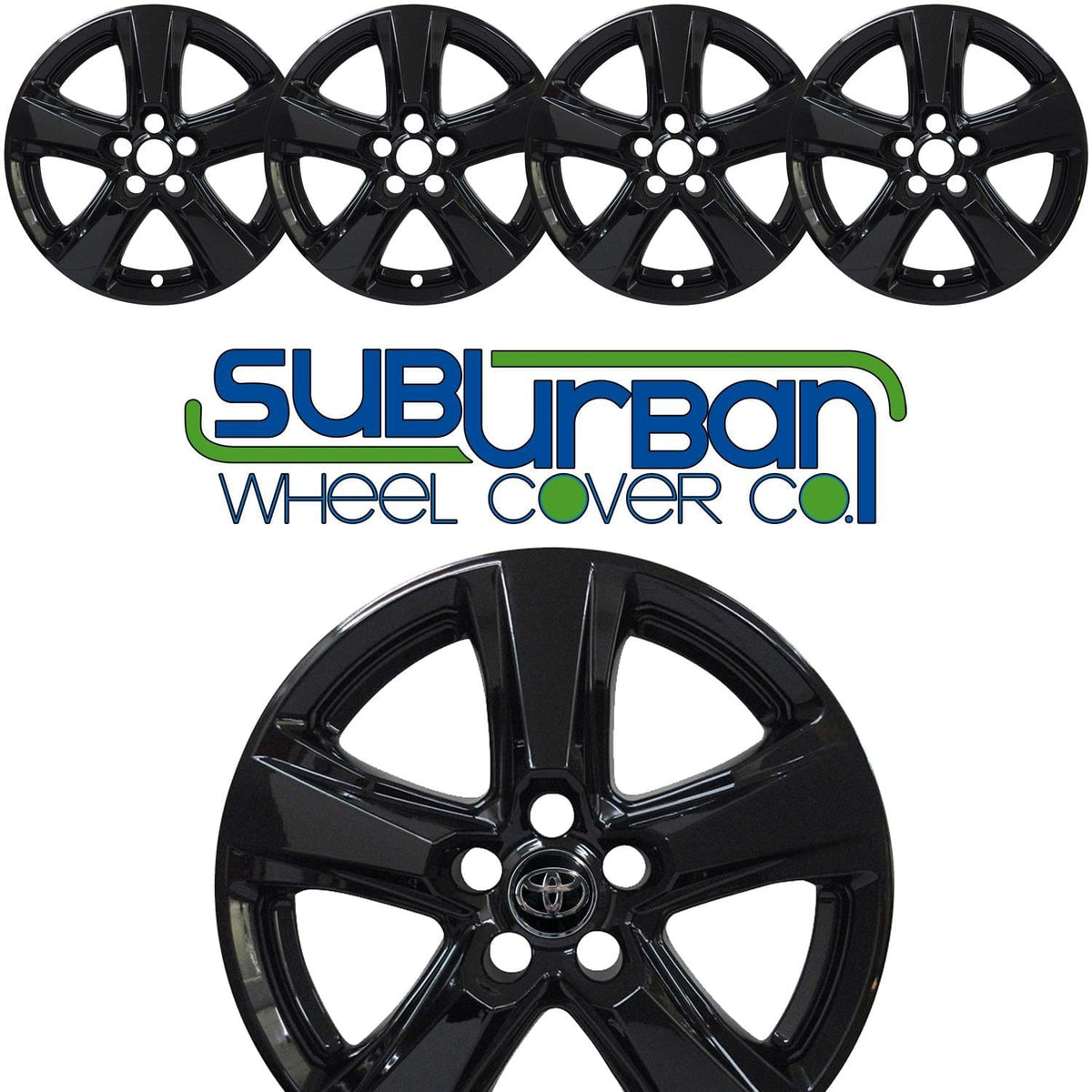 '20-24 Toyota Highlander 18" Gloss Black Wheel Skins | 8977-GB ...