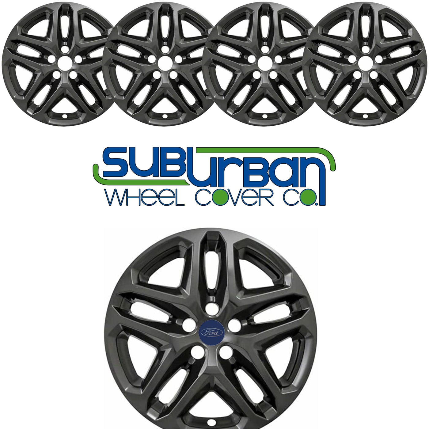 13 16 Ford Fusion SE 17 Gloss Black Wheel Skins IMP 372BLKN