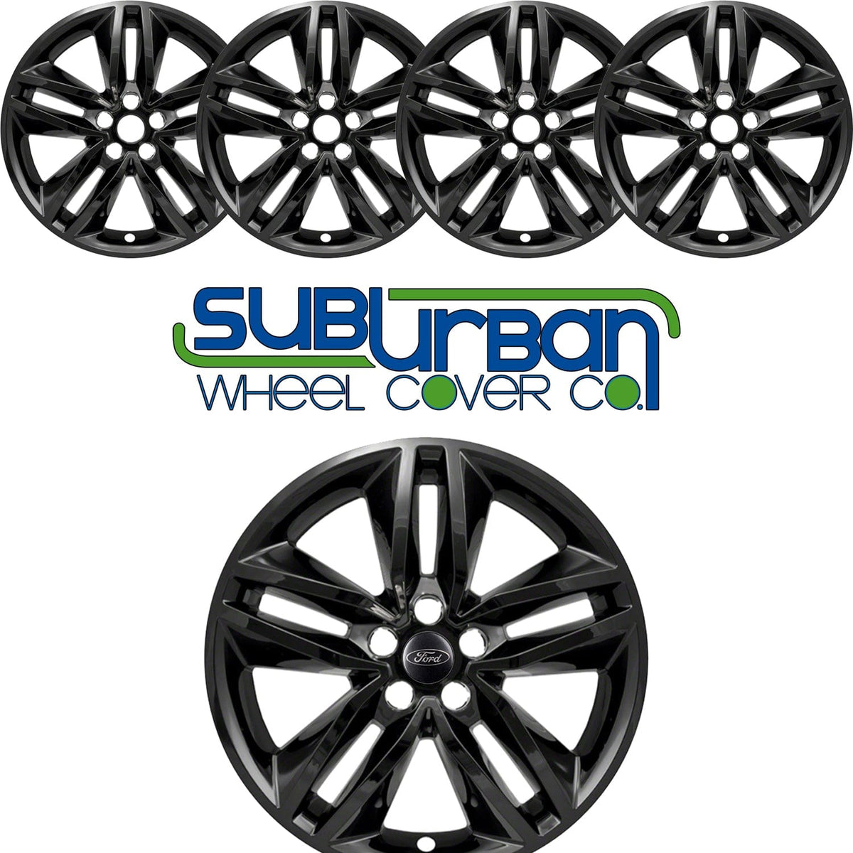 '15-18 Ford Edge SEL 18" Gloss Black Wheel Skins | IMP-385BLK ...