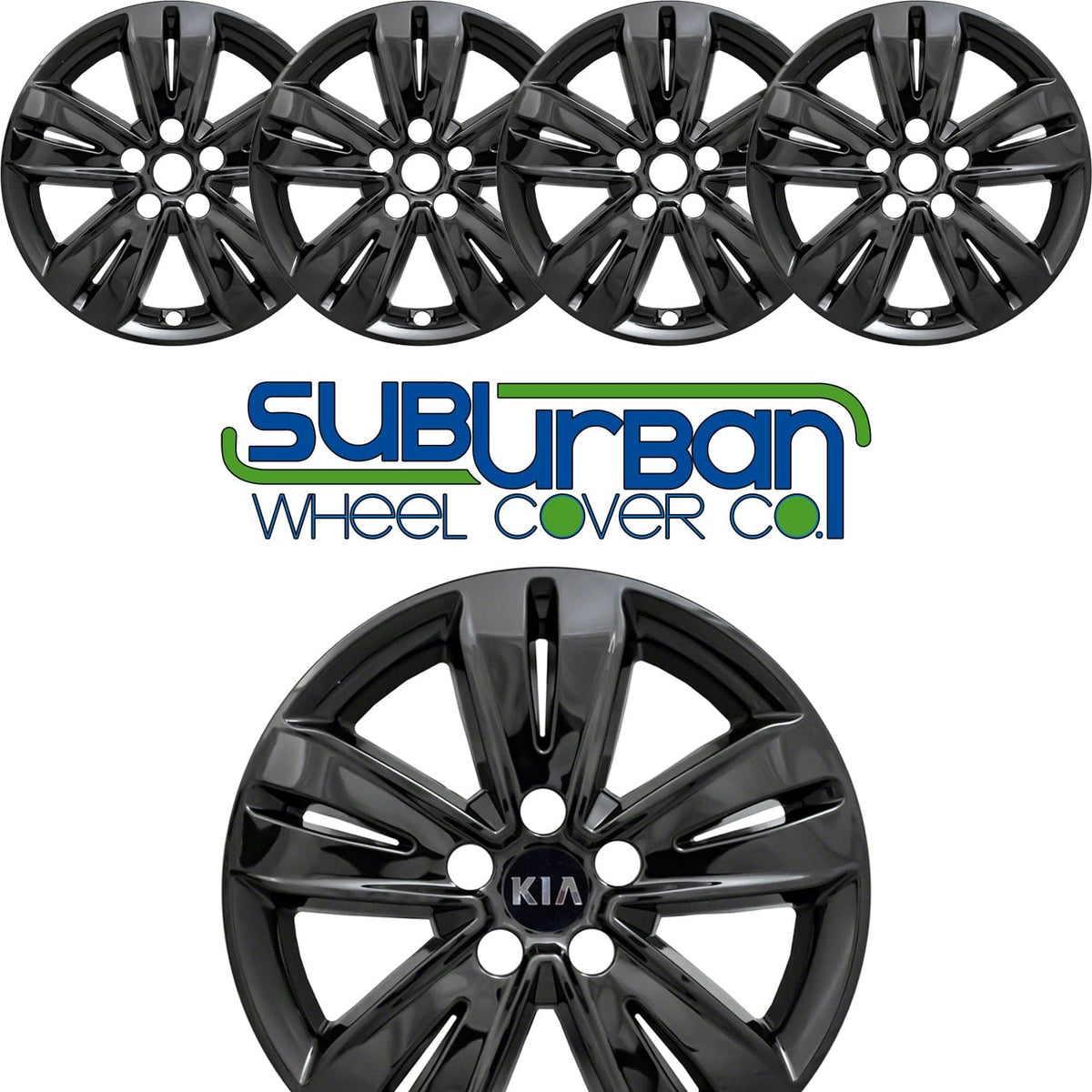 '17-19 Kia Sportage LX 17" Gloss Black Wheel Skins | IMP-446BLK ...