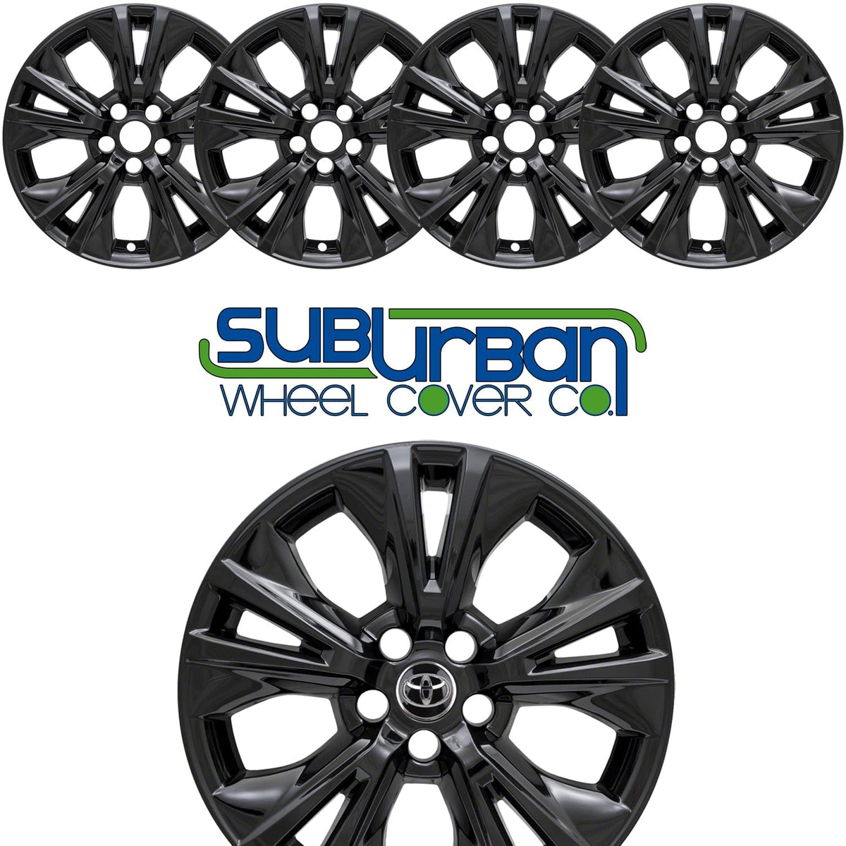 '14-19 Toyota Highlander 18" Gloss Black Wheel Skins | IMP-410BLK ...