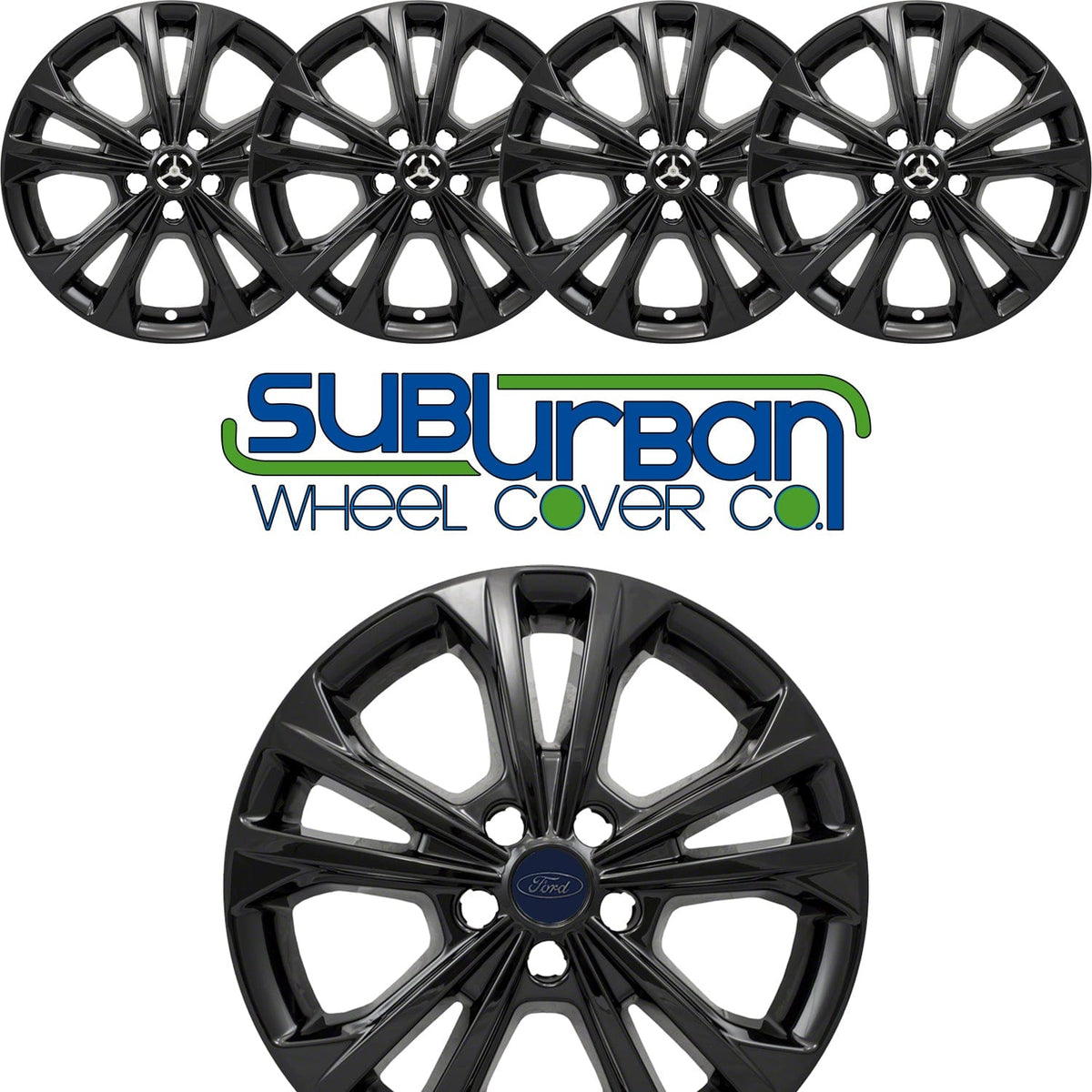 '17-19 Ford Escape SE / SEL 17" Gloss Black Wheel Skins | IMP-414BLK ...